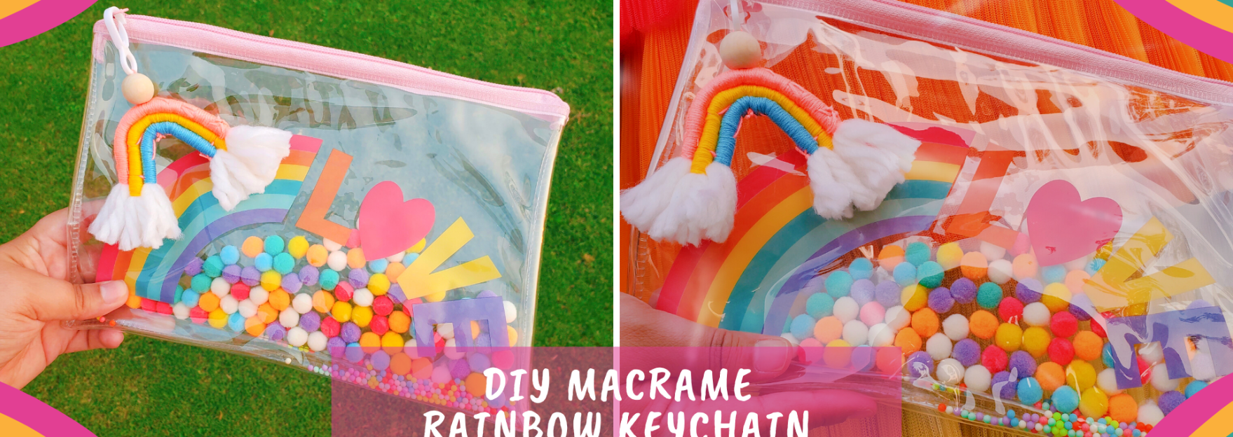 Bring Some Color Into Your Life With This DIY Macrame Rainbow Keychain ...