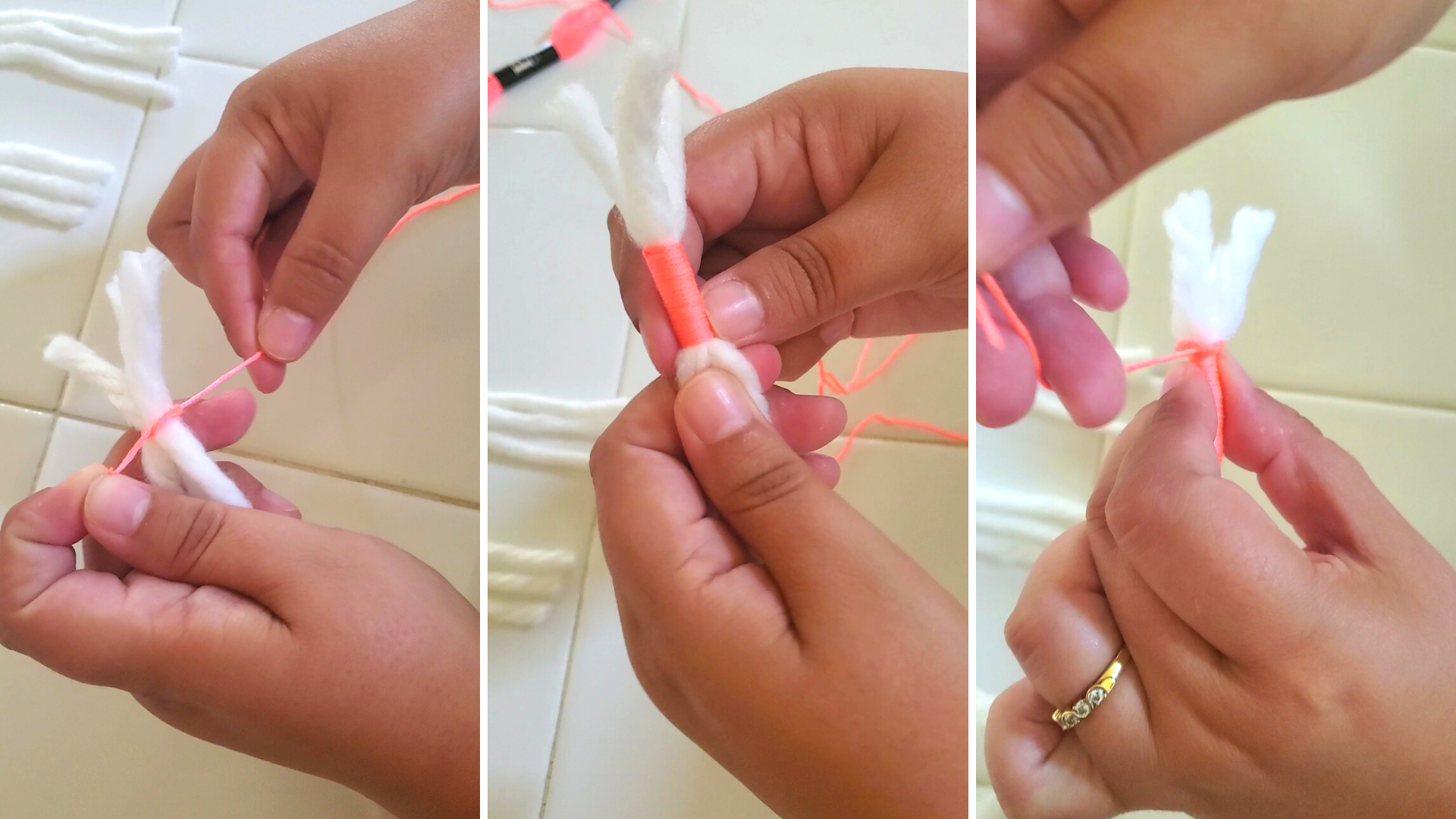 Bring Some Color Into Your Life With This DIY Macrame Rainbow Keychain ...